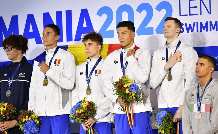 Ştafeta României de 4x100 m liber băieţi, campioană europeană la Otopeni | Epoch Times România