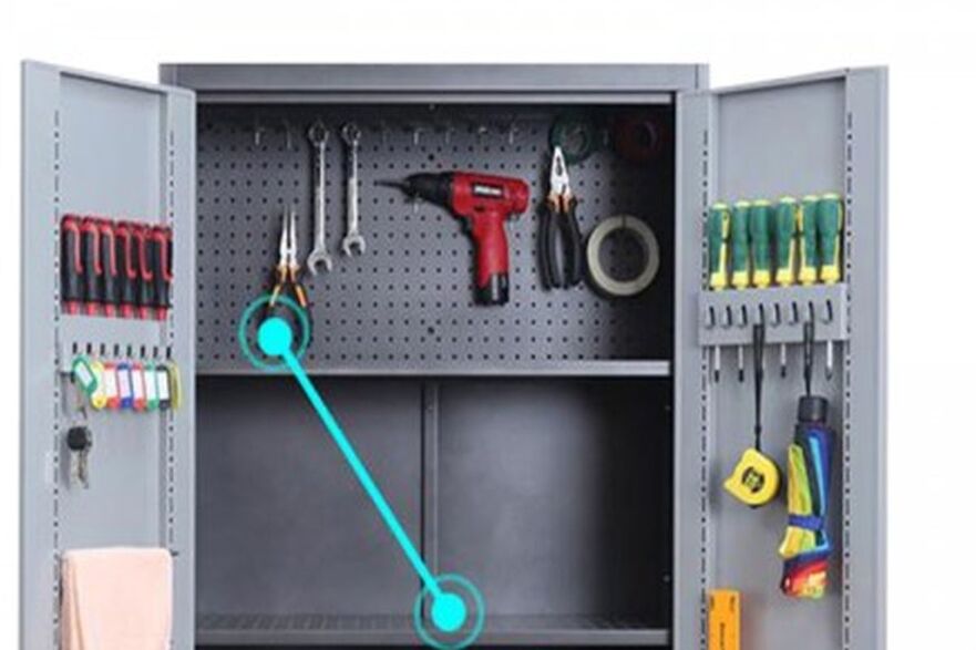 (P) Dulapul metalic pentru unelte, deopotrivă util din punct de vedere ...